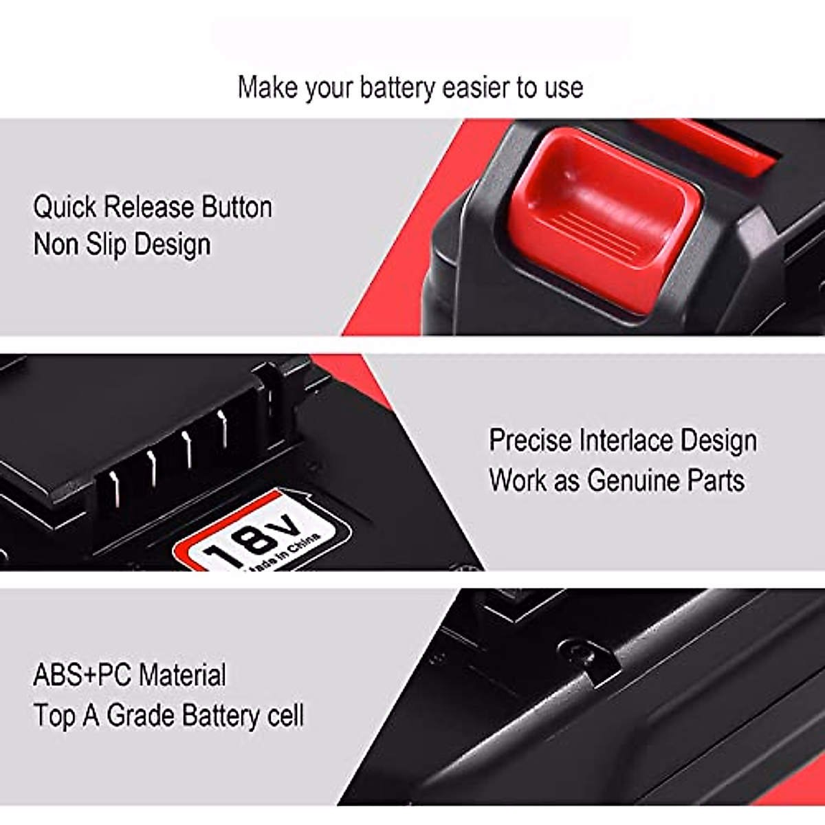 3.6Ah Replacement Battery Compatible with Porter Cable 18V Battery Ni-MH PC18B Battery Replacement PCC489N PCMVC PCXMVC Cordless Power Tools 2Packs