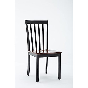 Boraam Bloomington Dining Chair, Black/Cherry, Set of 2