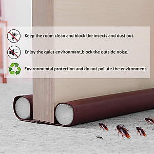 SWISSELITE 36 Inch Under Door Draft Stopper,Sound Proof Reduce Noise,Energy Saving Under Door Draft Stopper Door Weather Stripping