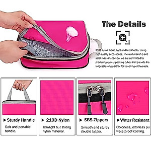 Dec-Mec 4Set Nylon Compression Packing Cubes Expandable Packing Organizers for Carry on suitcase, Compression Cubes with Shoe Bag for Travel Accessories Luggage