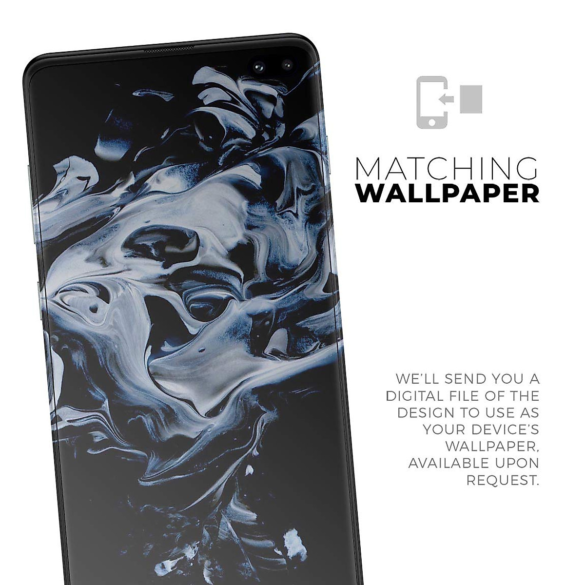 DesignSkinz Liquid Abstract Paint V77 Protective Vinyl Decal Wrap Skin Cover Compatible with The Samsung Galaxy S20 (Screen Trim & Back Glass Skin)