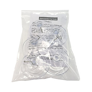 Alamic Suction Cup Hooks 2 1/2" Ultra Strong Large Suction Cup Wall Hooks Hangers, All Purpose - (6 Pack)