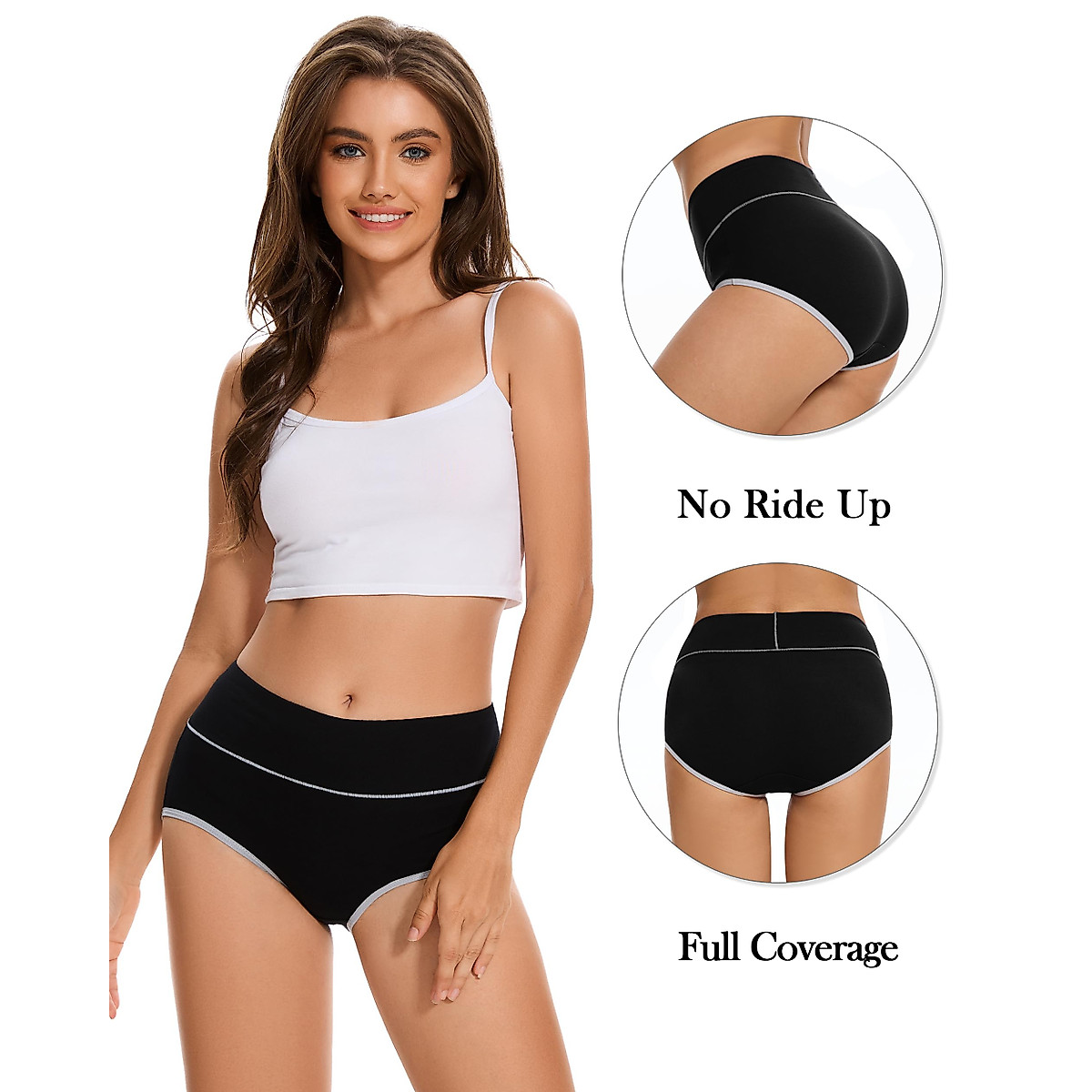 Migbean Cotton Panties for Women Pack Cotton Underwear Women Pack Plus Size Womens Underwear Cotton Briefs 2/5