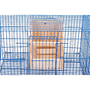 ZARYIEEO Rabbit Hay Feeder, Wooden Grass & Food 2 in 1 Double Use Dispenser, Wood Rack Manger Holder for Bunny Guinea Pig Chinchilla, Less Wasted Indoor Bowl Small Animal Pet-self Feeding Bin