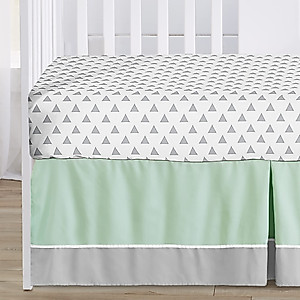 Grey, Coral and Mint Woodland Arrow 4 Piece Girls Crib Bed Bedding Set