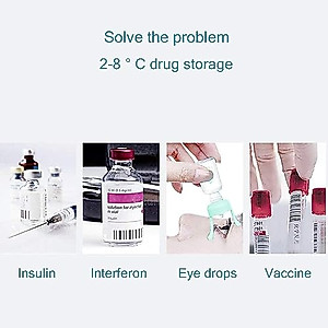 SiMbae Portable Refrigerator 12L, Mini Fridge Cooler, for Freezer Drug Insulin Vaccine Storage, Refrigeration Medicine Incubator, Car Home Travel Camping Picnic,White