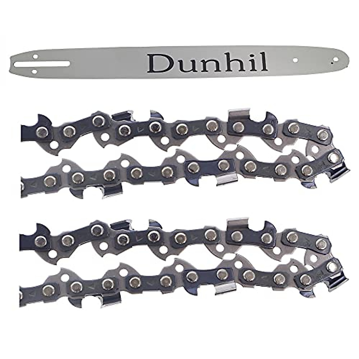 Dunhil 2 pack 16-Inch 3/8 050 56DL Chainsaw Chains with 1 Chainsaw Guide Bar Set for Craftsman Echo Homelite Poulan Remington
