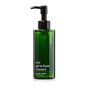 Cica Sensitive Skin Face Wash Cleanser - Korean Facial Cleansing Foaming Gel & Makeup Remover, Exfoliating, Acne, Great for Oily Skin