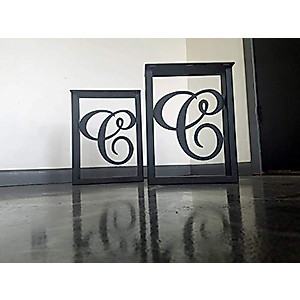 Metal Table Legs, Rectangular Monogram Style - Any Size and Color