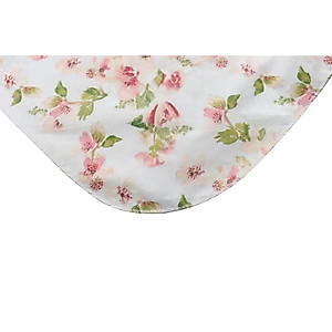 Cerulean Vinyl Tablecloth with Flannel Backing Waterproof Oil-Proof, PVC Table Cloth Stain-Resistant Wipeable Rectangle Table Cover for Indoor and Outdoor- Size: (Cherry Blossom, 52"x70")