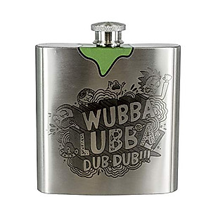 Paladone Rick’s Hip Flask - Rick and Morty Metal Flask with Screw Cap - 177 ml