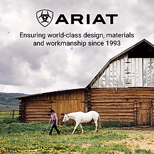 ARIAT Men's House Slippers, Patriot Square Toe, Leather with Faux Shearling Lining