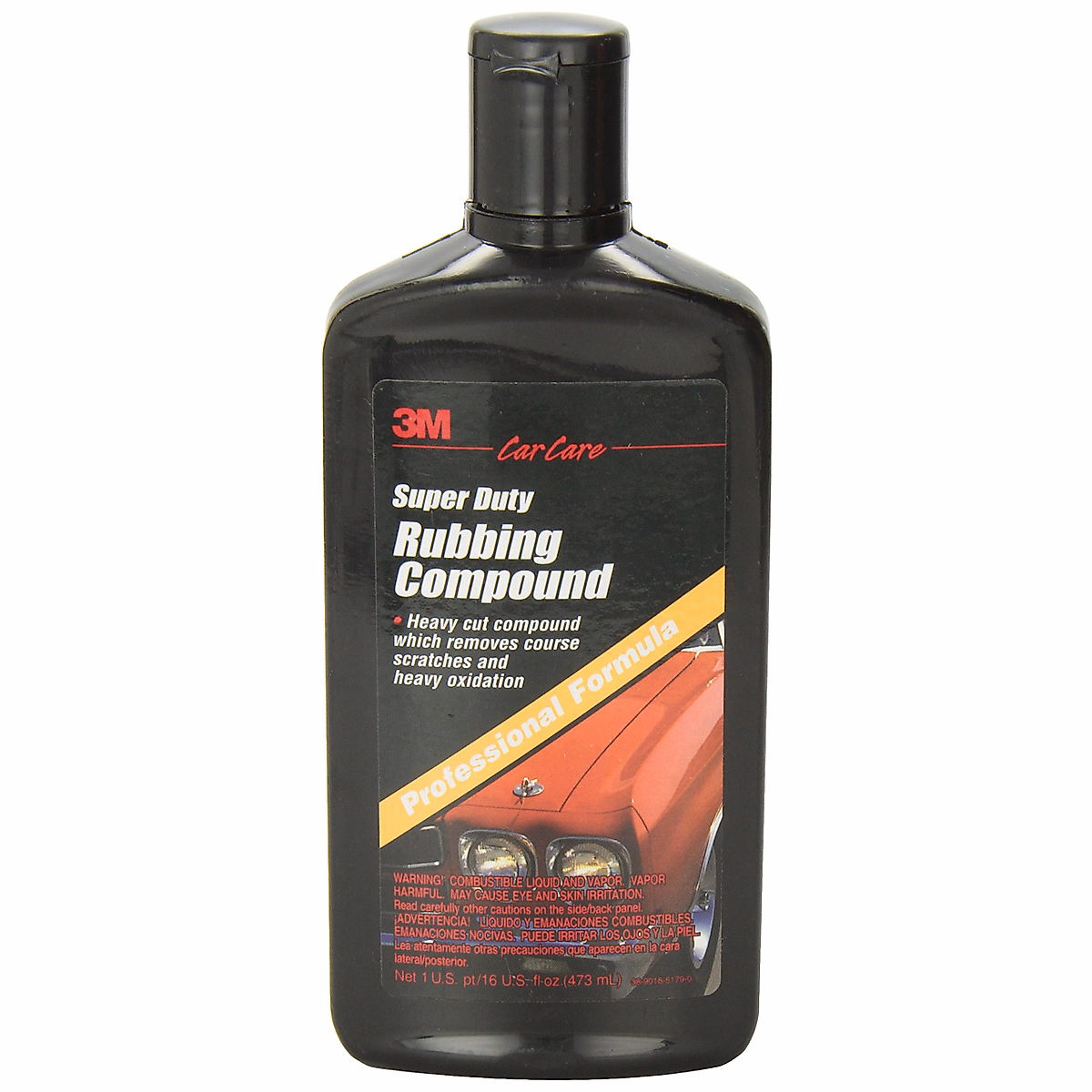 3M Super Duty Rubbing Compound, 39004, 1 pt (16 fl oz/473 mL) , Brown