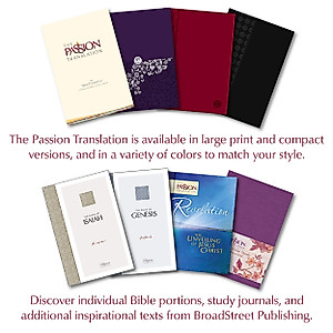 The Passion Translation New Testament, Violet, Large Print (Faux Leather) – In-Depth Bible with Psalms, Proverbs, and Song of Songs, Makes a Great Gift for Confirmation, Holidays, and More