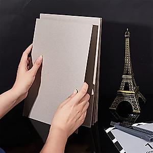 PH PandaHall 11.7 x 8.2” Book Board, 6pcs 79PT Rectangle Binders Board for Book Binding Book Cover Heavy Weight Brown Kraft Cardboard Paper Board for Scrapbooking Picture Frame Backing Invitations