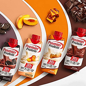 Premier Protein Shake 30g 1g Sugar 24 Vitamins Minerals Nutrients to Support Immune Health, Vanilla, 44 Fl Oz, (Pack of 4)