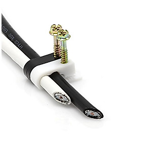 THE CIMPLE CO - Dual, Twin, or Siamese Coaxial Cable Clips, Cat6, Electrical Wire Cable Clip, 1/2 in Screw Clip and Fastener, Black (100 Pieces per Bag)