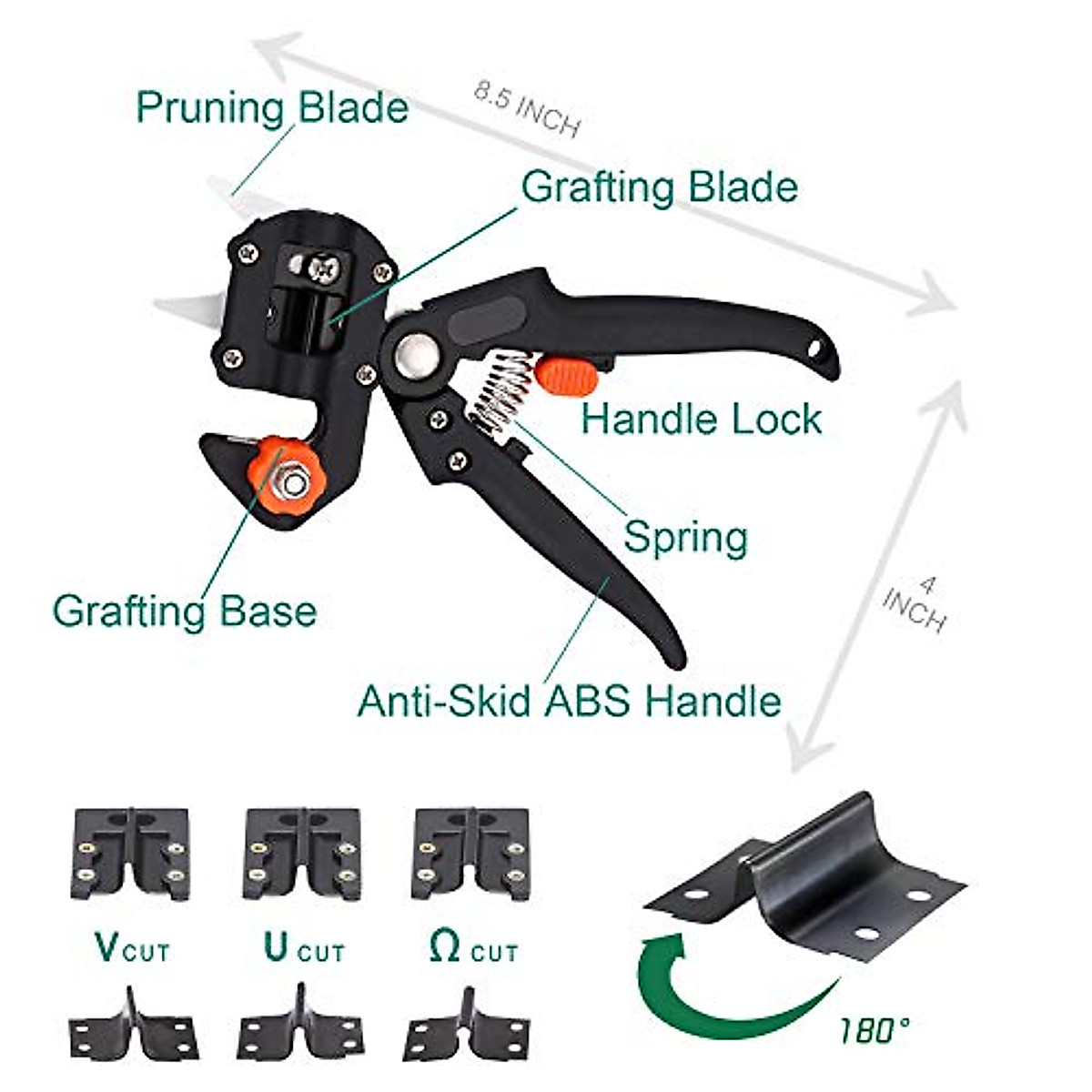 PUELDU Grafting Tool, Pruner Kit, Including Replacement Blades,Grafting Knife,Grafting Tapes,Plant Labels&Garden Clips,Perfect for Fruit Tree Grafting