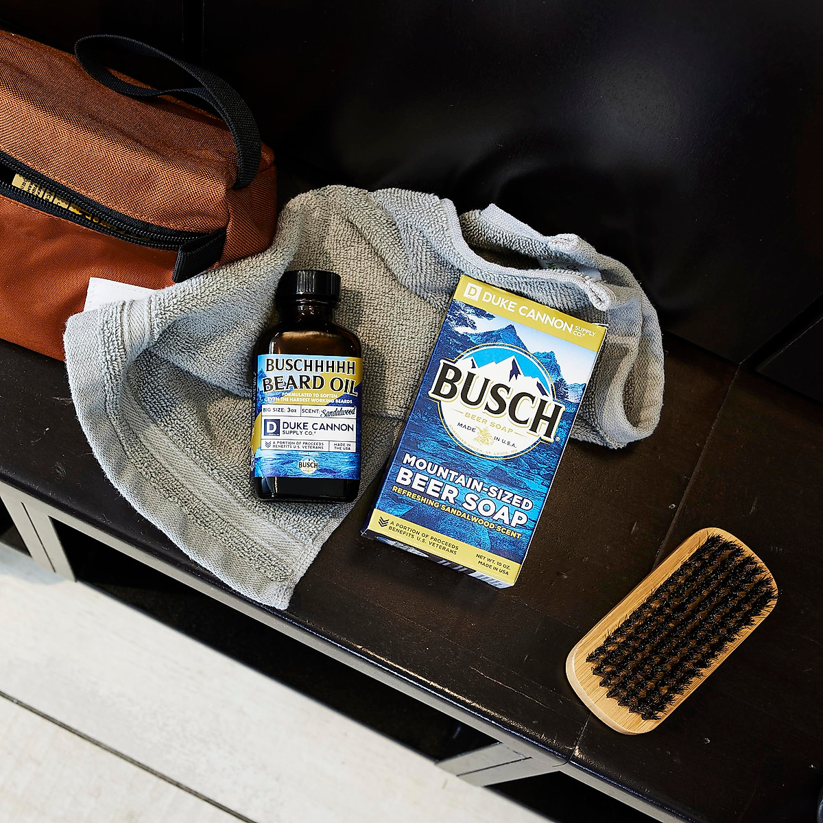 Duke Cannon Supply Co. Big Ass Brick of Bar Soap - Superior Grade, Large Men's Soap Made with Busch, All Skin Types, Masculine Sandalwood Scent, 10 oz.