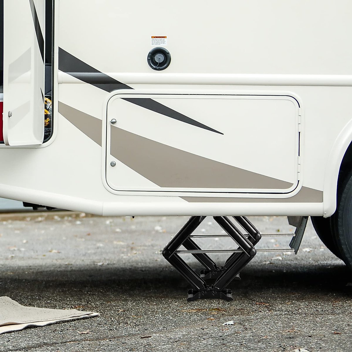 Weize Camper RV Trailer Stabilizer Leveling Scissor Jacks with Handle -24"- 5000lbs - Set of 2