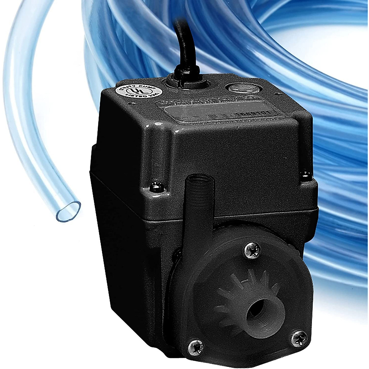 Little Giant 2E-38N In-line/Submersible 300 GPH, 1/40 HP, 115 Volt Manual Small Oil-filled Aluminum Pump with 6-ft. Cord, Black, 502403