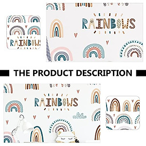 PartyKindom 2 Sets Cloud and Rainbow Wall Stickers Removable Decals Room Decoration for Home/Wall/Kitchen/Room Decor