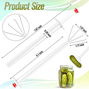 2Pcs Pickle Grabber Tool, Stainless Steel Pickle Picker Grabber, Pickle Pincher Tool for Kitchen Food Olive Pepper