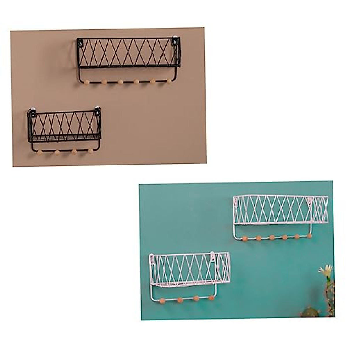 Parliky 1pc Wall Storage Shelves Storage Storage Storage Hanging Rack Hooks and Storage -Mounted Storage Rack Necktie Storage Case Wall Rack Storage Shelf White