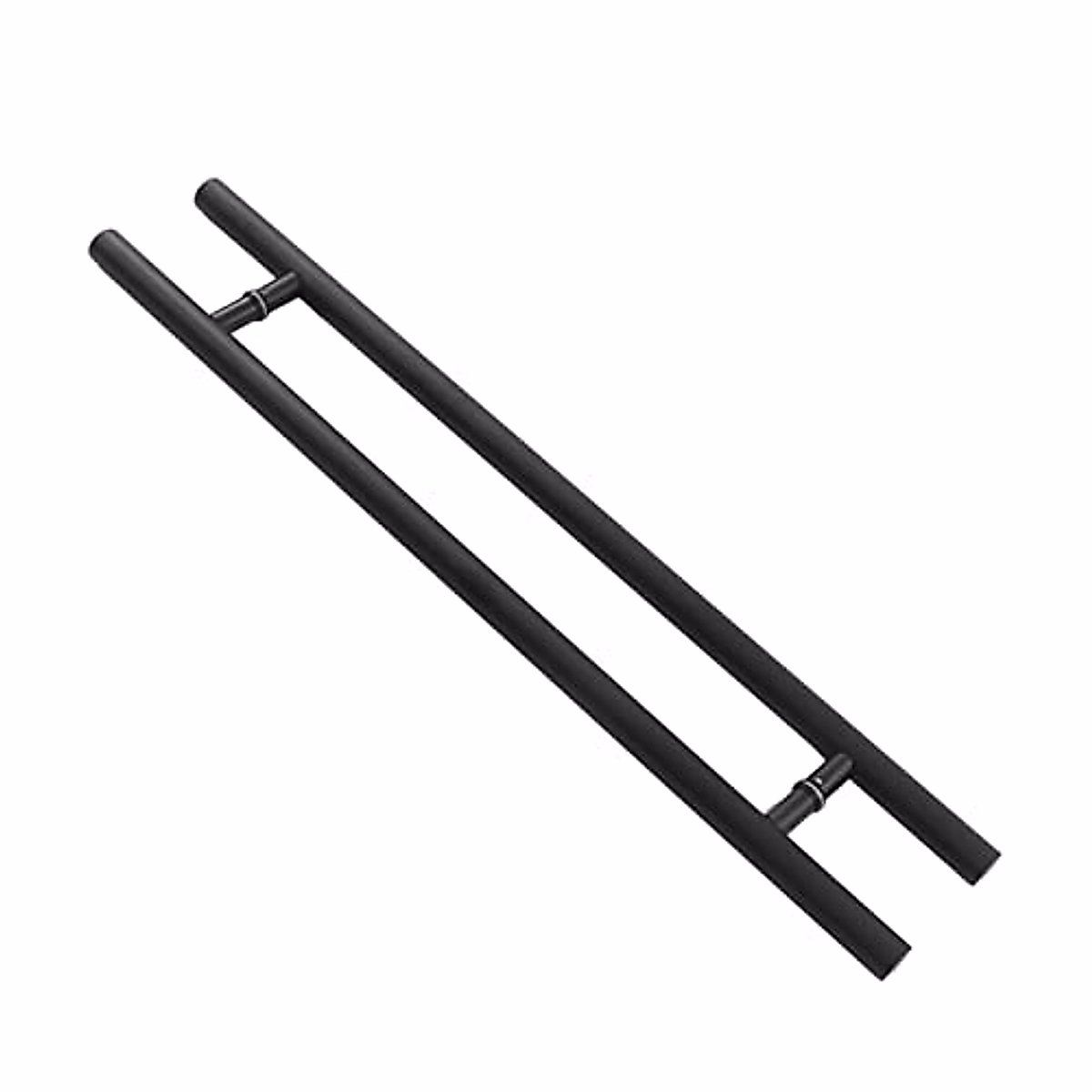 Interior Exterior Door Pull Push, Ergonomic Design Black Push Pull Door Handle Comfortable Grip for Barn