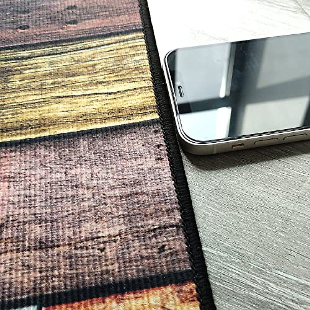 Runner Rugs for Hallway Modern 2'x3' Geometric Black and Brown Beige Runners Carpet Mat Washable Runner Rug for Kitchen Bedroom Hallway Stair Doorway, Customizable