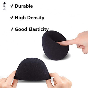 Foam Microphone Windscreen- Aedor Quality Sponge Mic Cover as a pop filter for Blue Yeti, Yeti Pro Condenser Microphones(Black)