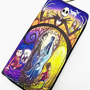ACUOTN Nightmare Wallet Horror Wallet Long Leather Wallet Men Women Wallet (Nightm-guima)