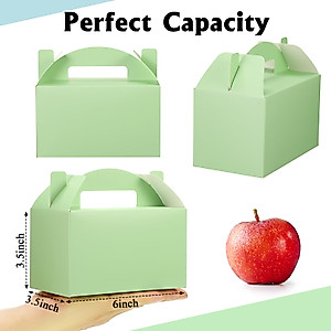 Skyygemm 24 Pcs Christmas Gable Gift Box Colorful Paper Candy Boxes Snack Goodie Cake Treat Boxes for Birthday Party Favors, 6 x 3.5 x 3.5 Inch(Pastel)