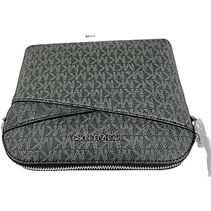 Michael Kors Jet Set Medium Crossbody Leather Handbag (BLK)