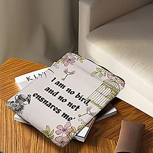 MAOFAED Inspirational Quote I Am No Bird and No Net Ensnares Me Book Sleeve Literature Gift Book Protector (I am no Bird Book Sleeve)