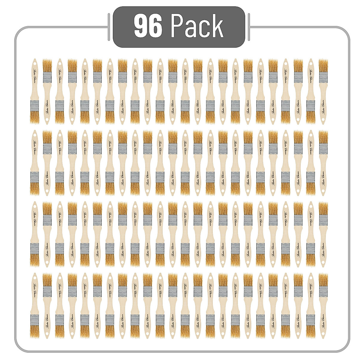 Bates- Chip Paint Brushes, 1 Inch, 96 Pack, Chip Brush, Brushes for Painting, Paint Brushes, Stain Brushes for Wood, Natural Bristle Paint Brush, 1 Inch Paint Brush, Chip Paint Brushes for Paint