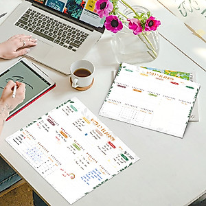 Weekly Planner Notepad - Undated Tear-Off Desk Notepad for To Do List, Notes and Habit Tracker -52 Thick Pages Weekly Calendar for Work Goals Daily Schedule, 8.5 x 11”