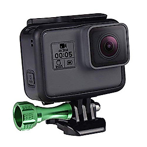 SLFC 3 Pcs Aluminum Alloy Thumbscrews for GoPro Hero 2018, GoPro Fusion, GoPro Hero 8/7/6/5/4/3/2/1 and DJI Osmo Action, 8 Colors, Very Durable, Standard Camera Mounts Screws (Green)