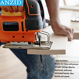 Jigsaw Blades Set 48pcs,Contractor Assorted T Shank Jig Saw Blades,Multi-Purpose HCS/HSS Saw Blades for Cutting Wood,Plastic,Metal