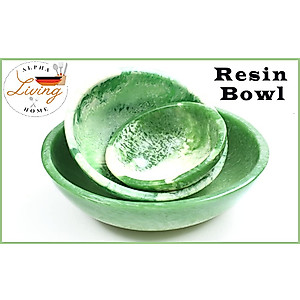 Alpha Living Home Handmade Countertop Fruit Basket, Resin Bowls for Kitchen, Restaurant, Dining Room, Decorative Table Centerpiece for Bread, Snack, Household Item Storage - Pack of 3