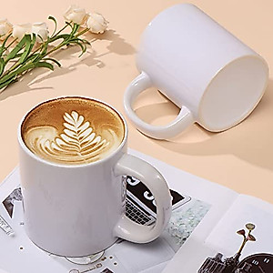 CAILIDE 20oz sublimation Blank large Mugs and Big handle set of 2 Professional Grade Mugs White Coated Ceramic Cup for Coffee Tea or DIY Gifts (20oz)