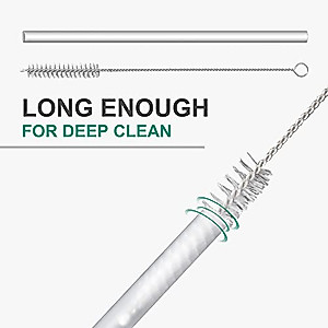 Replacement Straws for IceFlow Stainless Steel Tumbler, 8 Pack Reusable Straws Plastic Straws with Cleaning Brush Compatible with Stanley IceFlow 30oz Tumbler Stanley Flip Straw Tumbler