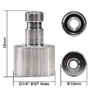 SAGUD Airbrush Quick Release Disconnect Coupler Adapter Kit with Adjustment Valve, Extra 4 Female Fitting & Extra 5 O-Ring Kit, 1/8 Male -1/8 Female Hose Connections