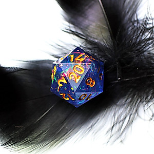 Mini Planet Dungeons and Dragons Dice D20 Polyhedral Dice D20 Role Playing Game Dice D20 Sharp Edged Dice Resin Dice Glitter Dice Galaxy Dice Sunshine Coast D20