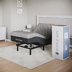 Sven & Son Essential Adjustable Bed Base (Frame) + 12 inch Memory Foam Matt (Medium), Easy Assembly, Head and Foot Lift, Memory Positions, Zero Gravity, Wireless Remote - Twin XL