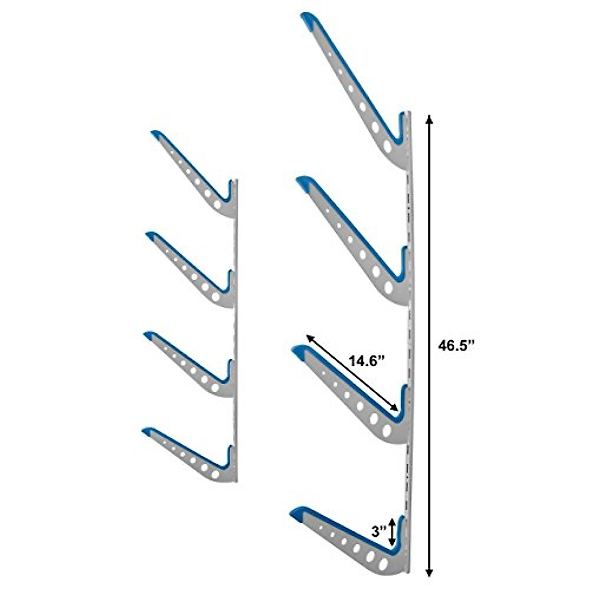 StoreYourBoard Beach Chair and Umbrella Wall Storage Rack, Metal Adjustable 4 Level Beach Gear Hanger, Garage and Home Organizer