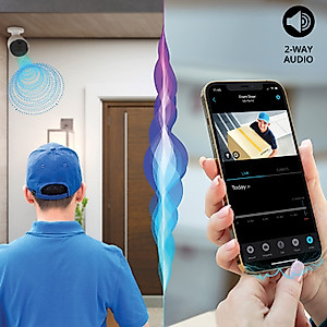 Night Owl 10 Channel Bluetooth Video Home Security Camera System with (3) Wi-Fi IP 4K HD Indoor/Outdoor Spotlight Cameras 2-Way Audio & 1TB Hard Drive (Expandable up to Cameras), BTWN81L-2-3-B