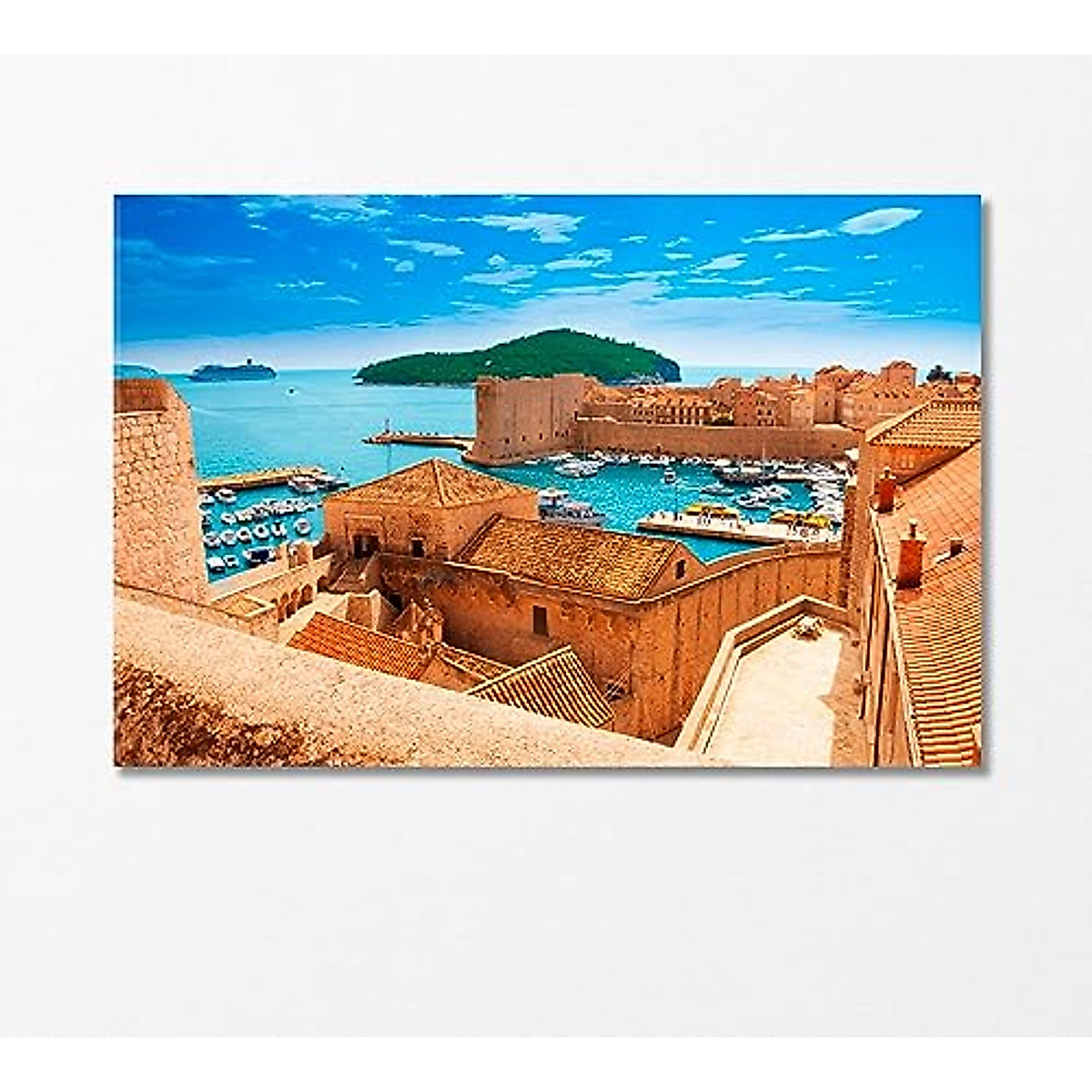 Dubrovnik Seaport Croatia Canvas Print 3 Panels / 36x24 inches
