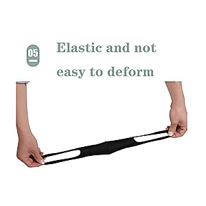 KFIAQ Black Face Mask, Stretchy & Soft Fabric Face Covering, Washable Reusable Protective Cloth Face Masks, Fashion Unisex (10PC)