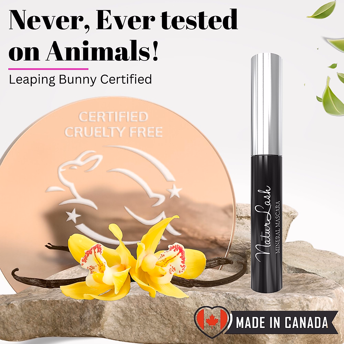 Fifth & Skin NATURLASH Natural Mascara (BLACK) - Hypoallergenic Mascara for Sensitive Eyes – Vegan & Cruelty Free Mascara – Gluten Free - Paraben Free - Nourish, Lengthen & Thicken